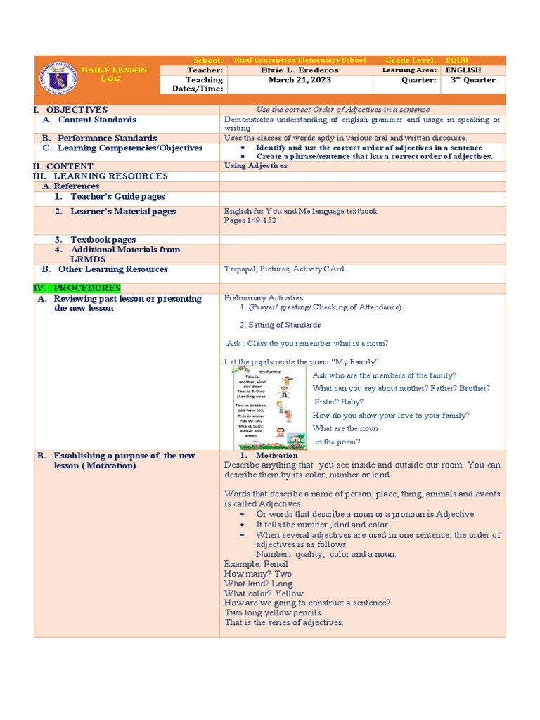 Version 1 English 4 Cot 1 | PDF