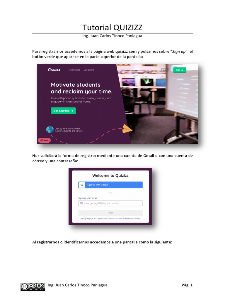 Tutorial Quizizz | Descargar gratis PDF | Cuestionario | Software