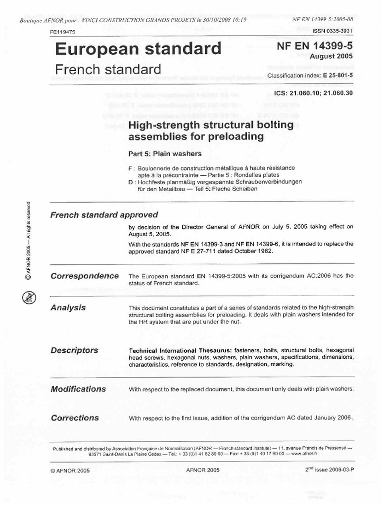 EN 14399-5 (2005)_E | PDF