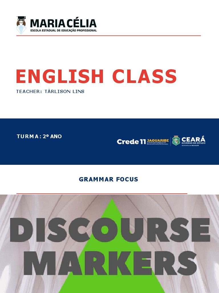Slide Discourse Markers | PDF