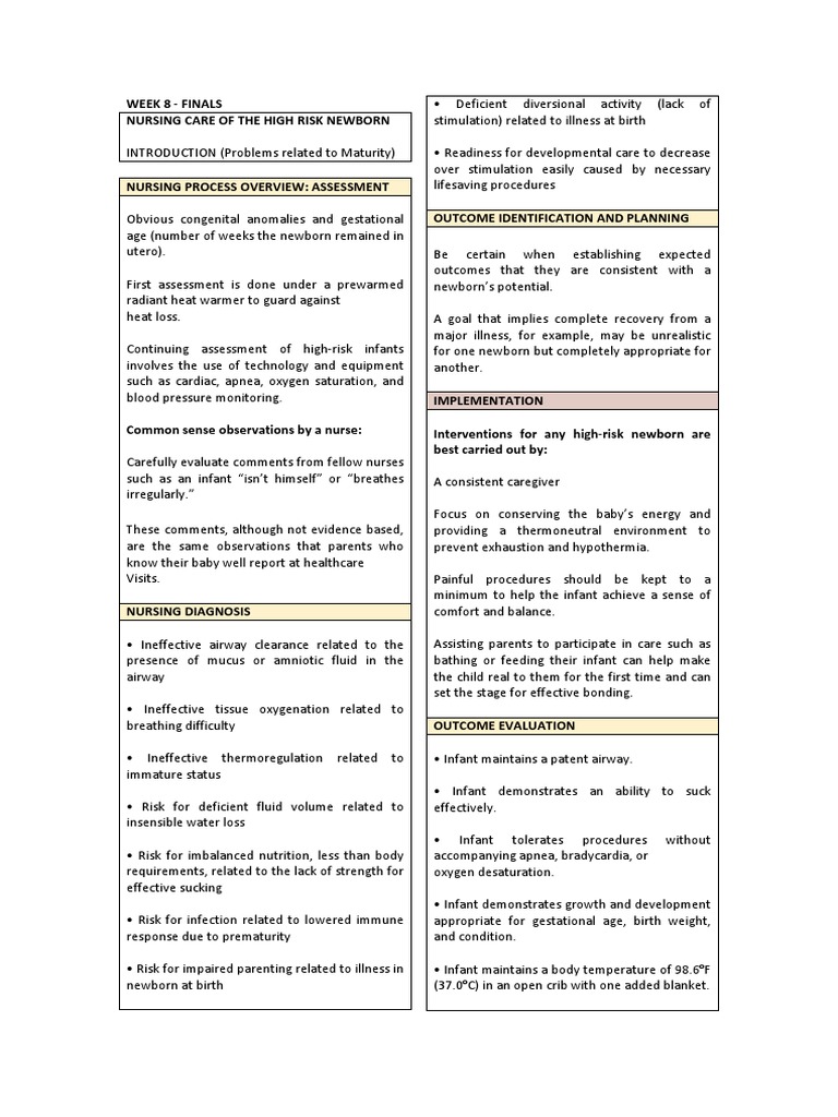 Week 8.4 MCN | PDF | Preterm Birth | Medical Specialties