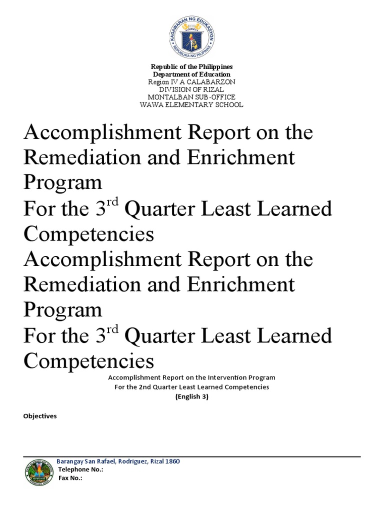 Accomplishment Report | PDF | Teachers | Communication