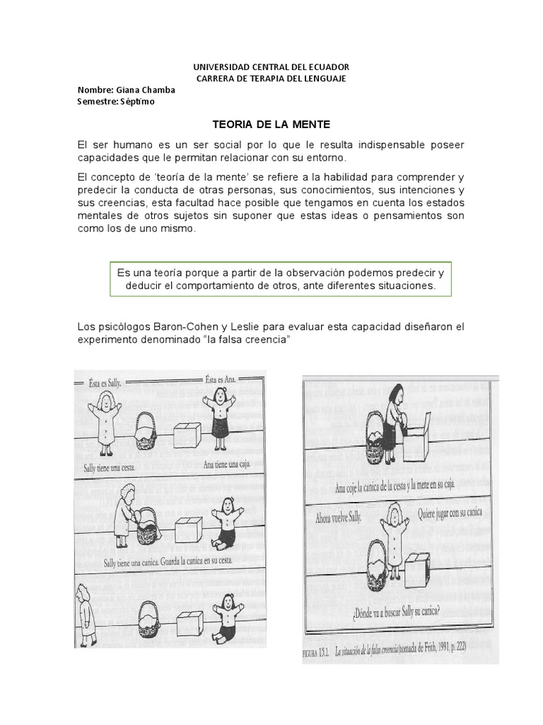 Teoria de La Mente | PDF | Teoria de la mente | Mente Teoria de La Mente | PDF | Teoria de la mente | Mente