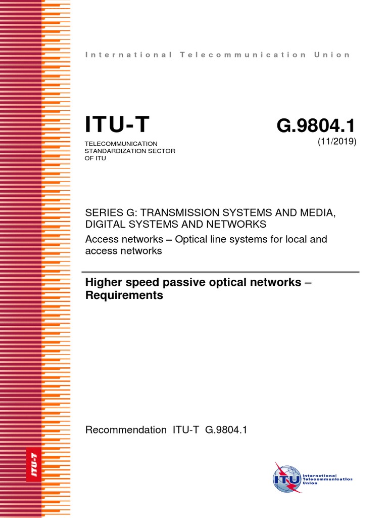 T Rec G.9804.1 201911 I!!pdf e | PDF | Wavelength Division Multiplexing | Computer Network