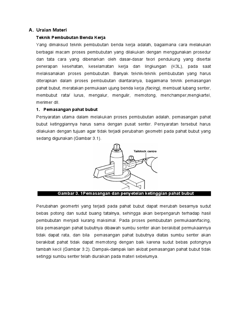 Pemasangan Pahat Bubut | PDF | Teknologi & Rekayasa