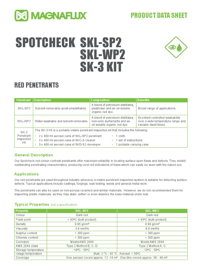 Spotcheck SKL-SP2, SKL-WP2, SK-3 Kit - Product Data Sheet - Nov 14 ...