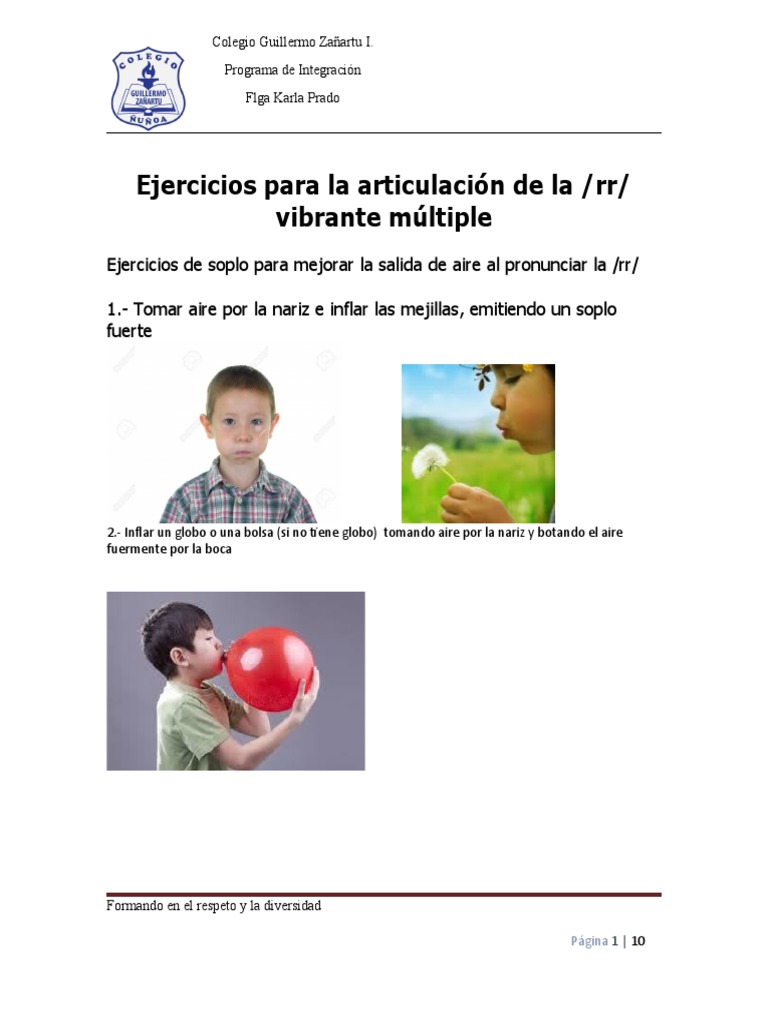 Ejercicios para La Articulación de La RR Múltiple | PDF