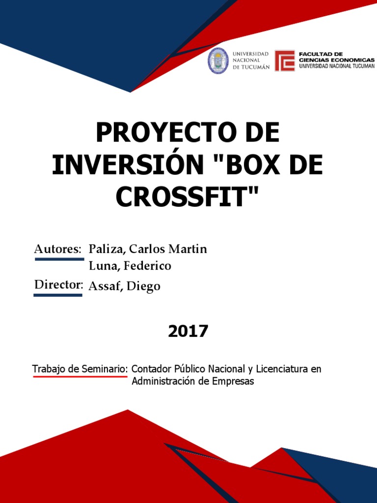 Proyecto de Inversión Box de Crossfit | PDF | Aptitud física | Análisis ...