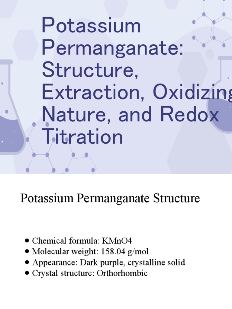 Potassium Permanganate: Structure & Uses | PDF