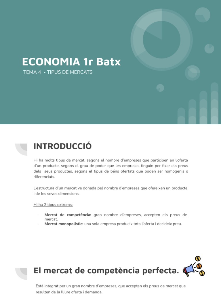 RESUM TEMA 5 - ECONOMIA 1r Batx | PDF