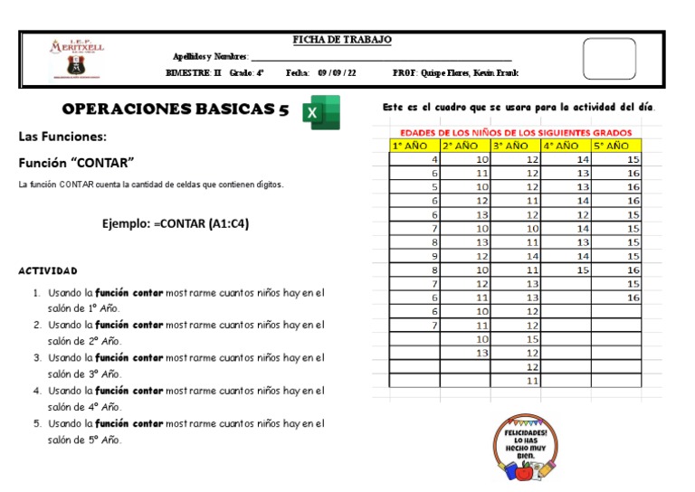 4° Operaciones Basicas en Excel 5 | PDF