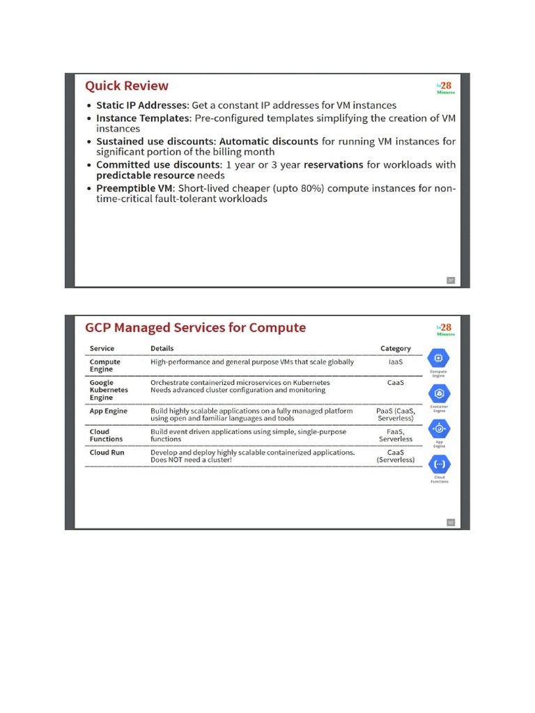 Google Cloud Notes | PDF | Cloud Computing | Databases