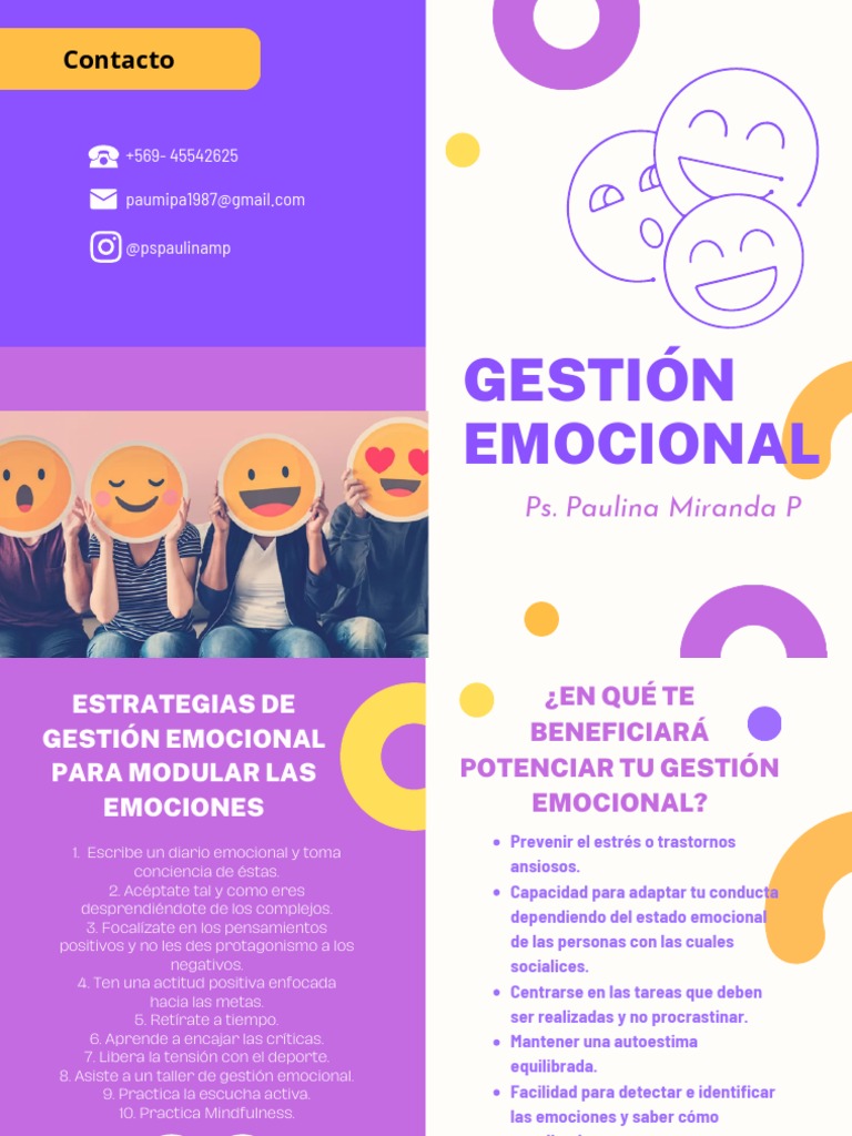 Folleto Díptico Gestión Emocional | PDF