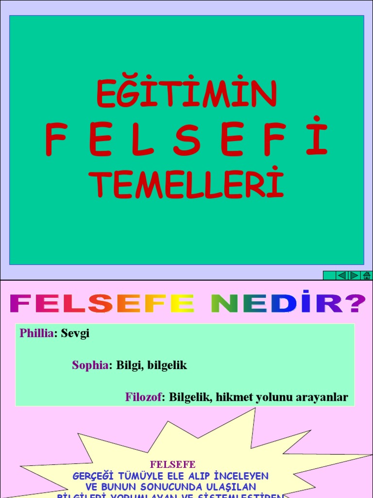 EGİTİMİN Felsefi Temelleri | PDF