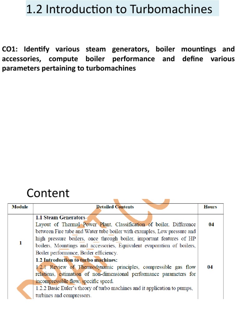 5) Module-1 Introduction To Turbomachinery | PDF | Turbomachinery | Turbine
