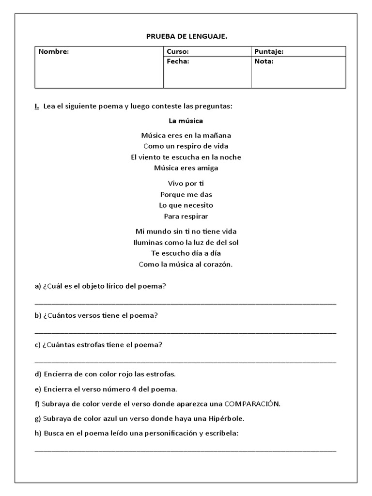 Prueba de Poema | PDF | Metáfora
