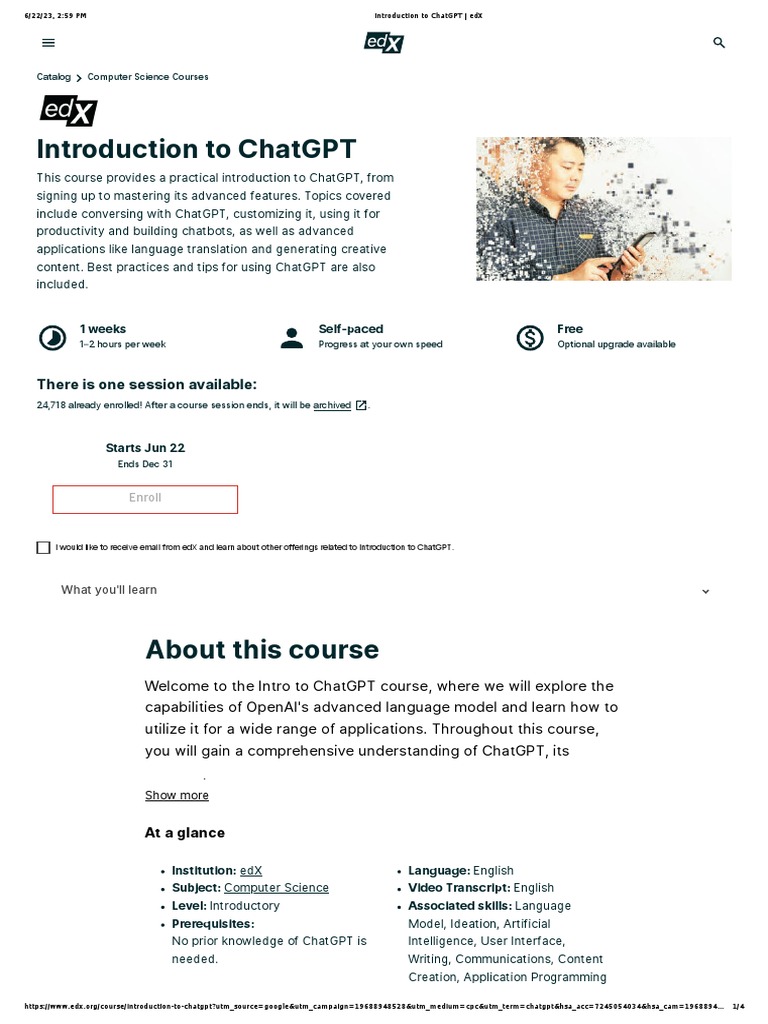 Introduction To ChatGPT - Edx | PDF | Computing
