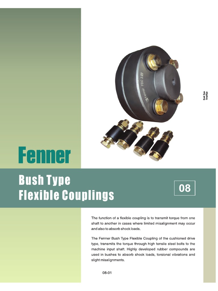 Fenner Pin Bush Coupling Overview | PDF | Engines | Machines