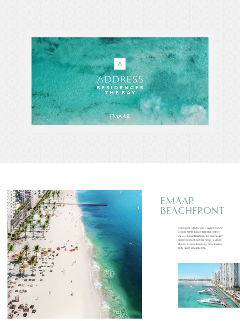 Address Residences The Bay Brochure en 2 | PDF | Dubai