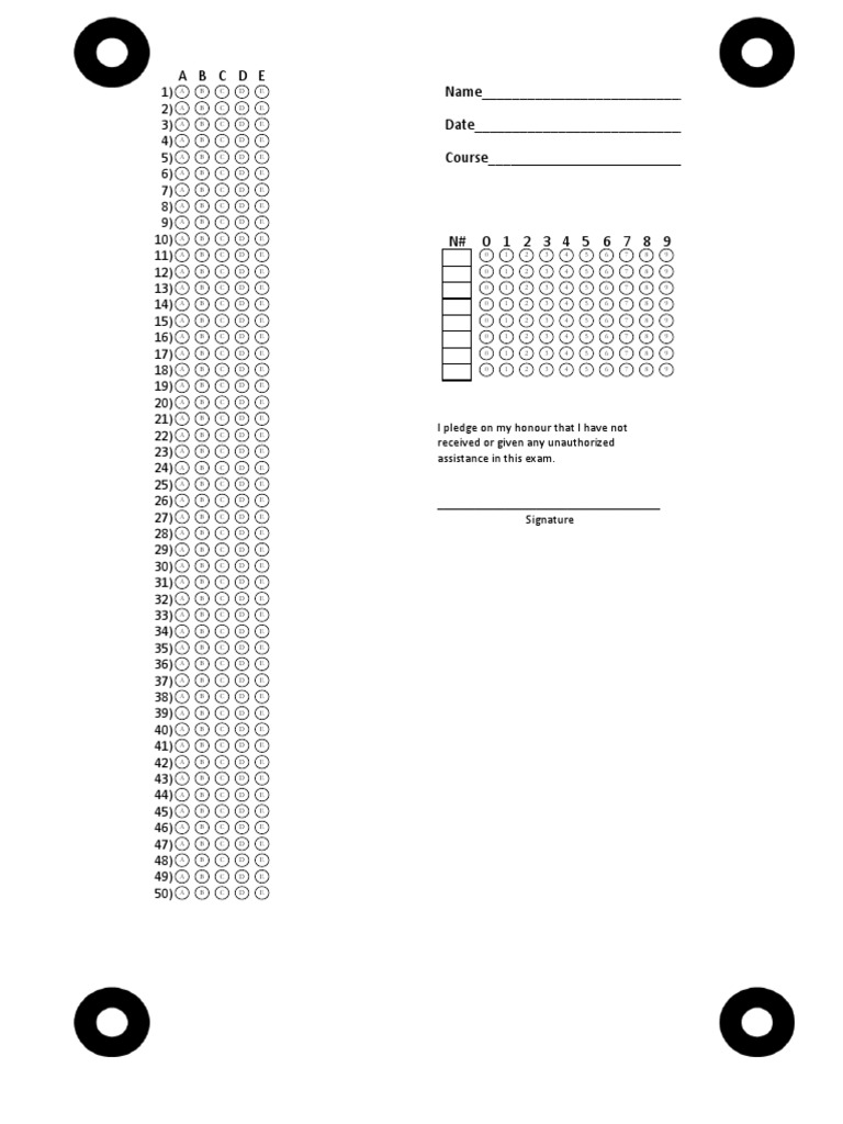 50 Questions 5 Responses Exam Response Form | PDF | Teaching Methods ...
