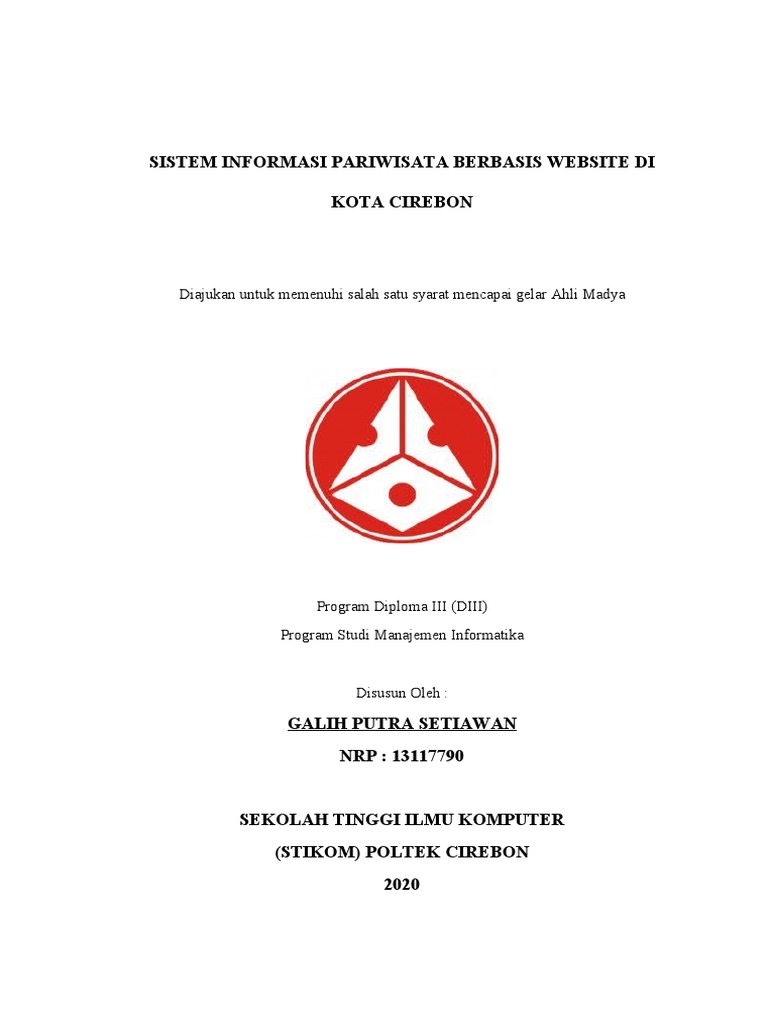 (Bab 1) Sistem Informasi Pariwisata Berbasis Website Di Kota Cirebon | PDF