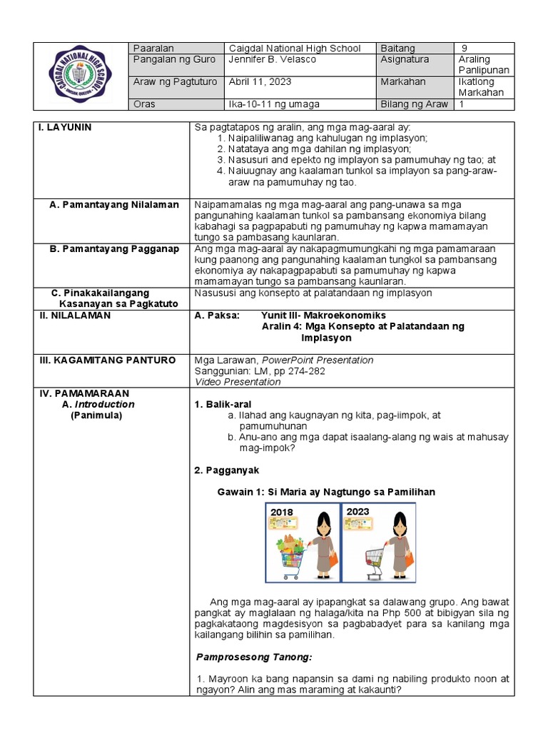 Lesson Plan Demo Ap 9 | PDF