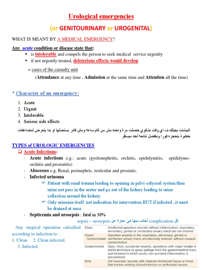 Urological Emergencies Overview | PDF