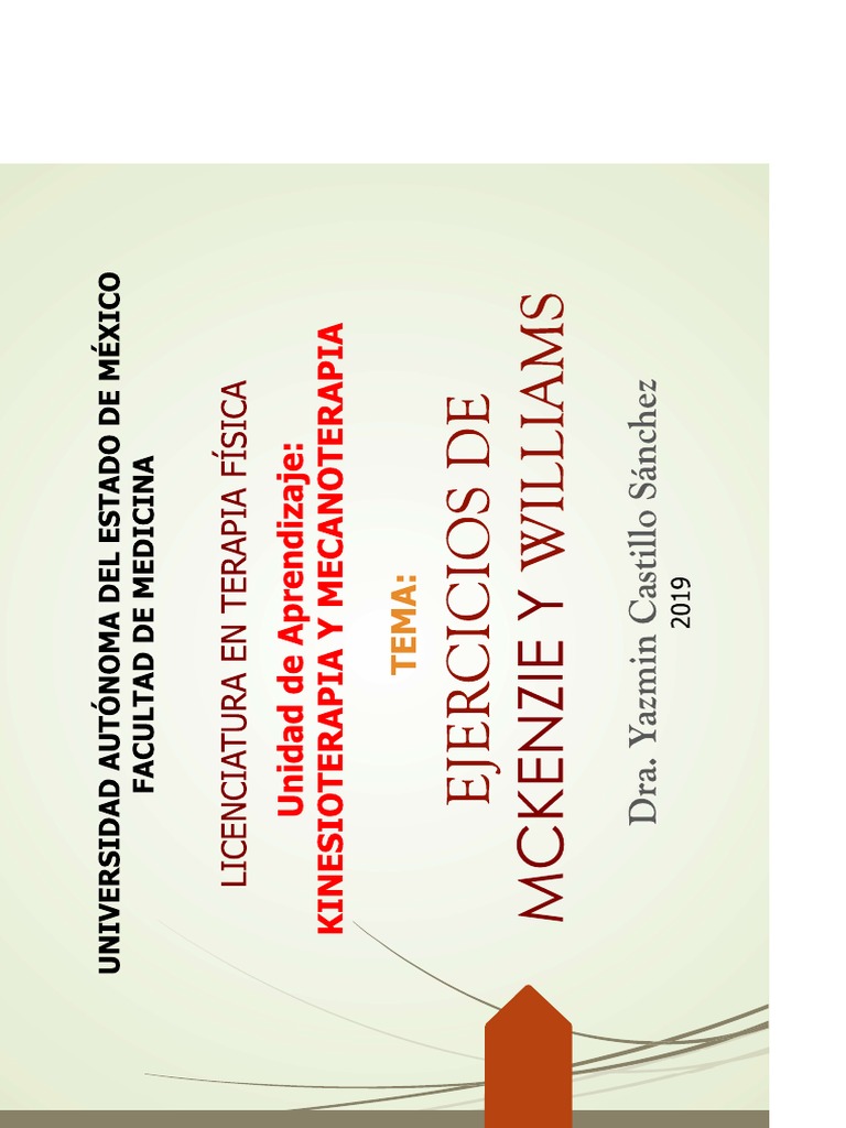 Ejercicios Mckenzie | PDF