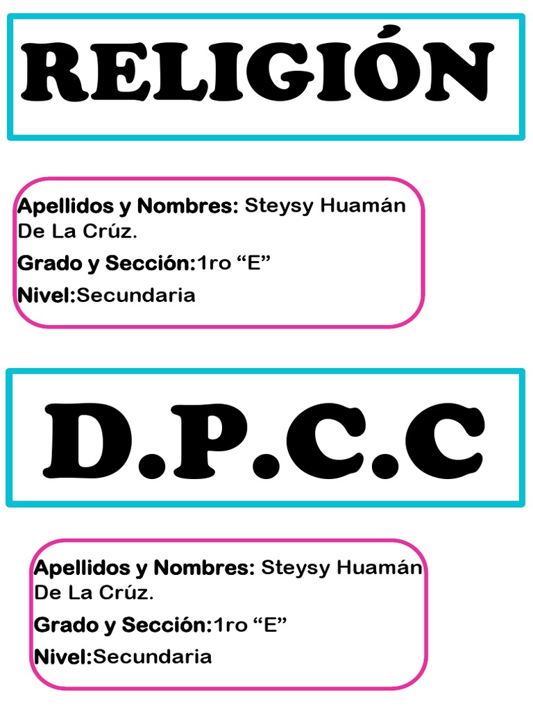 Religión: D.P.C.C | PDF