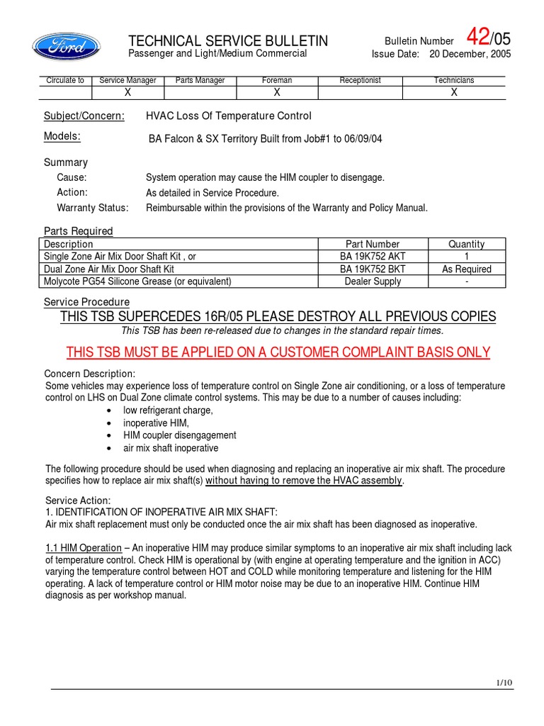 HVAC Loss of Temperature Control | PDF | Door | Duct (Flow)