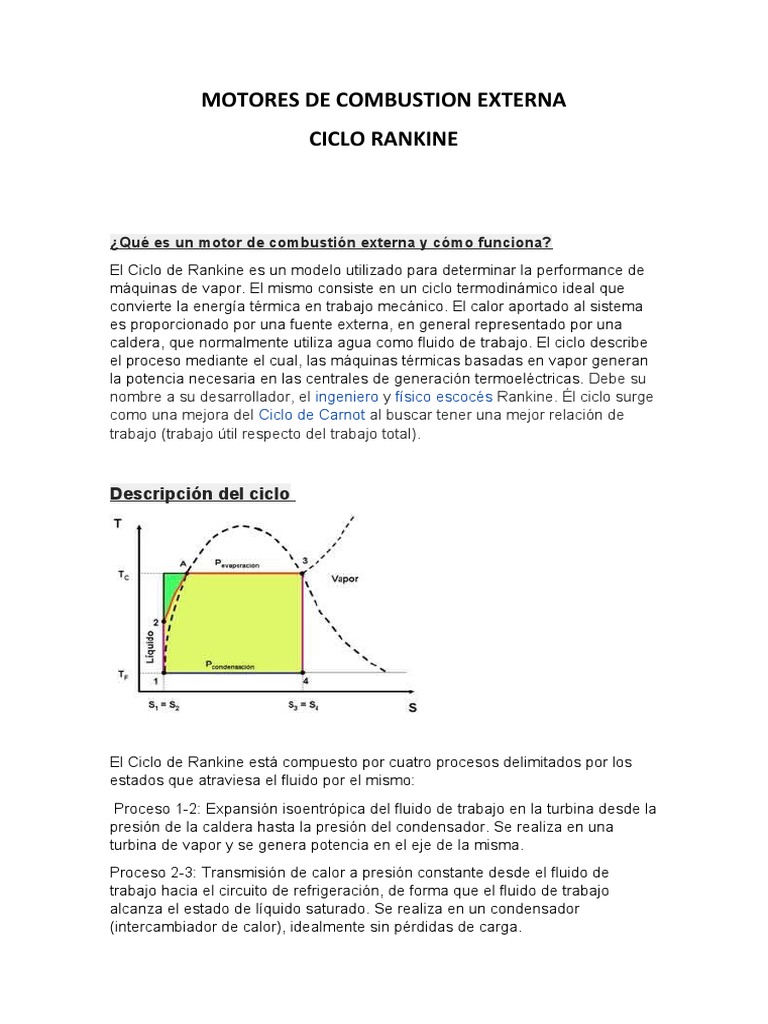 Motores de Combustion Externa | PDF | Máquina de vapor | Conversión de ...