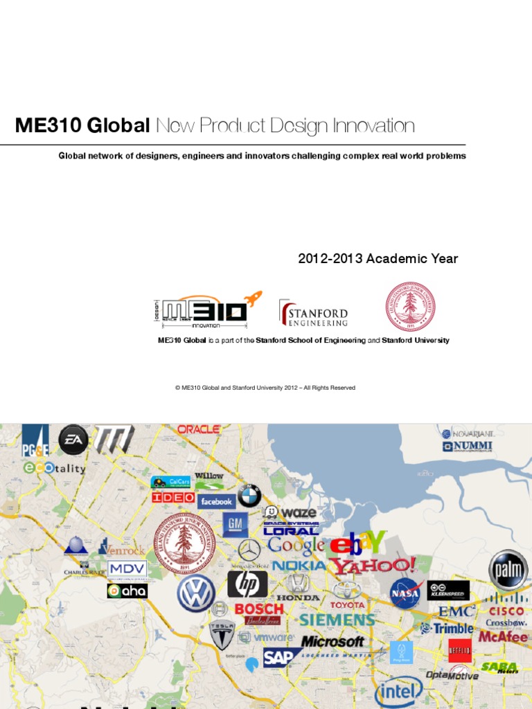 ME310 Brochure 2012 13 | PDF | Prototype | Design