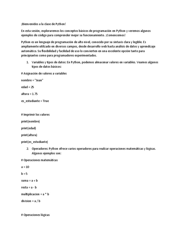 Python | PDF | Python (lenguaje de programación) | Matriz (Matemáticas) Python | PDF | Python (lenguaje de programación) | Matriz (Matemáticas)
