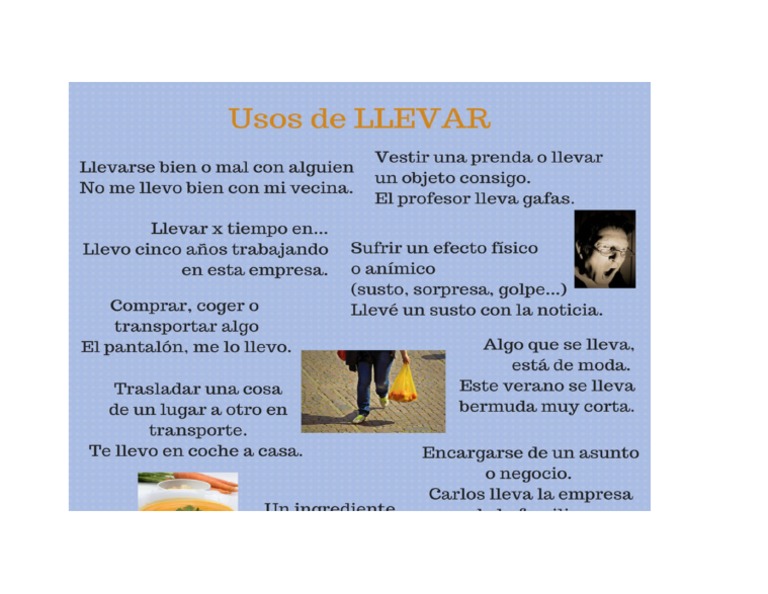 LLevar - Llevarse. | PDF