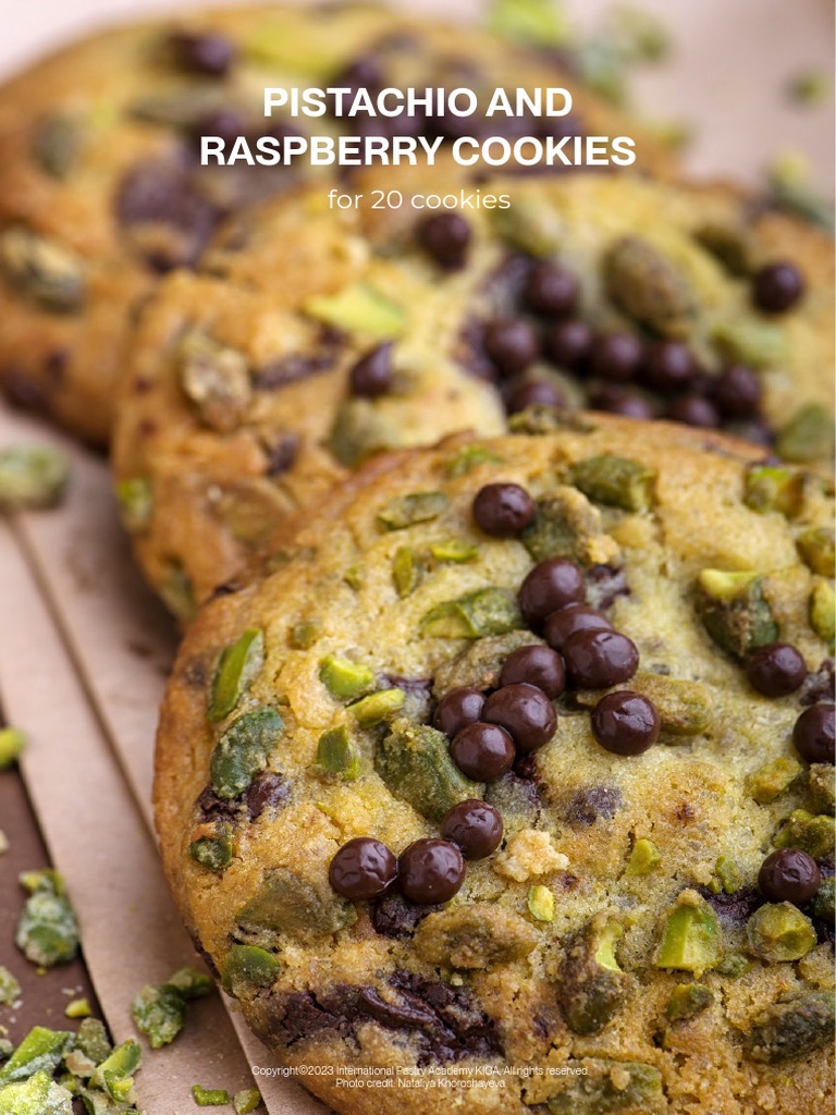 Pistachio and Raspberry Cookies | PDF | Sugar | Diet & Nutrition