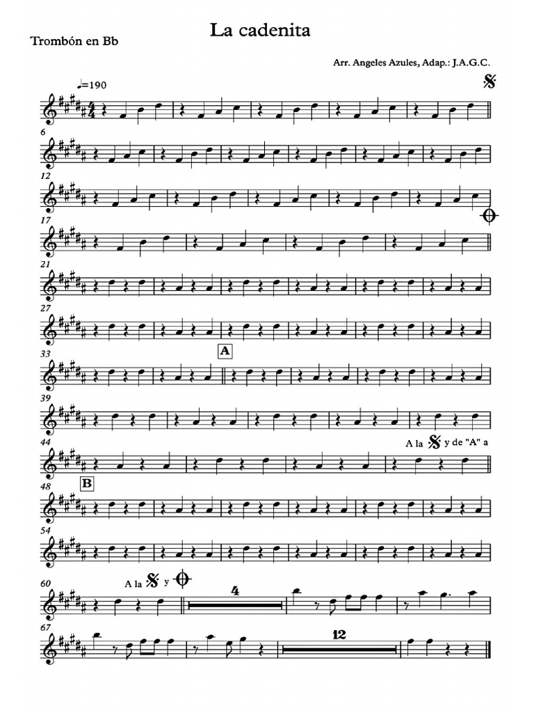 Cadenita - Trombón | PDF