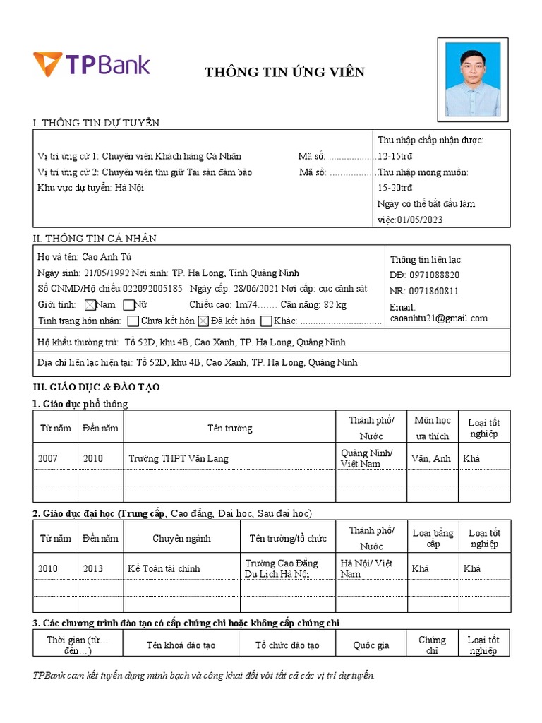 Thông Tin NG Viên | PDF