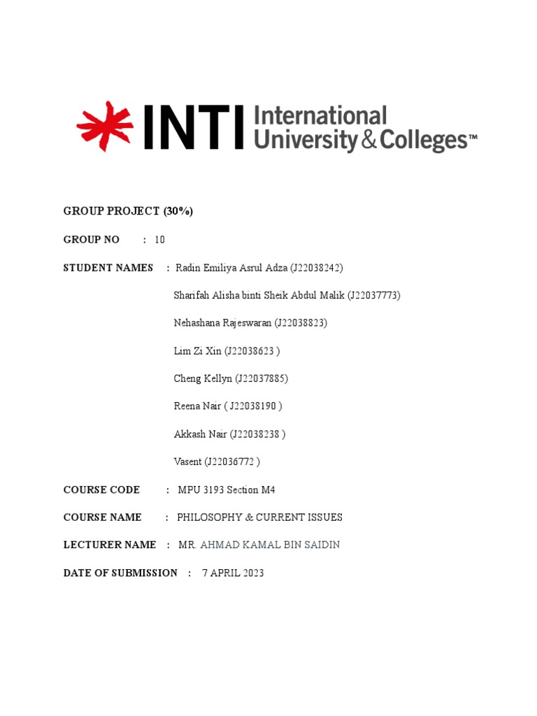 MPU Group Project Group 10 | PDF | Hedonism | Pleasure