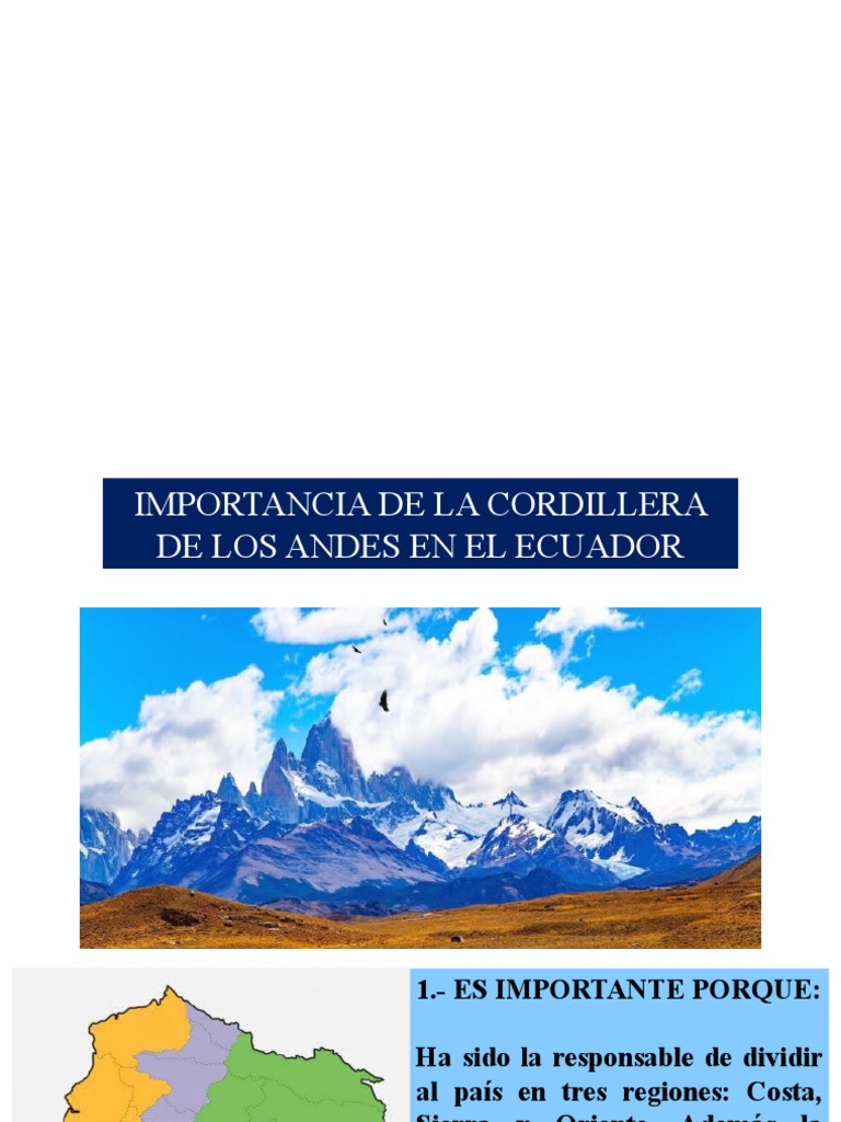 IMPORTANCIA DE LA CORDILLERA DE LOS ANDES | PDF