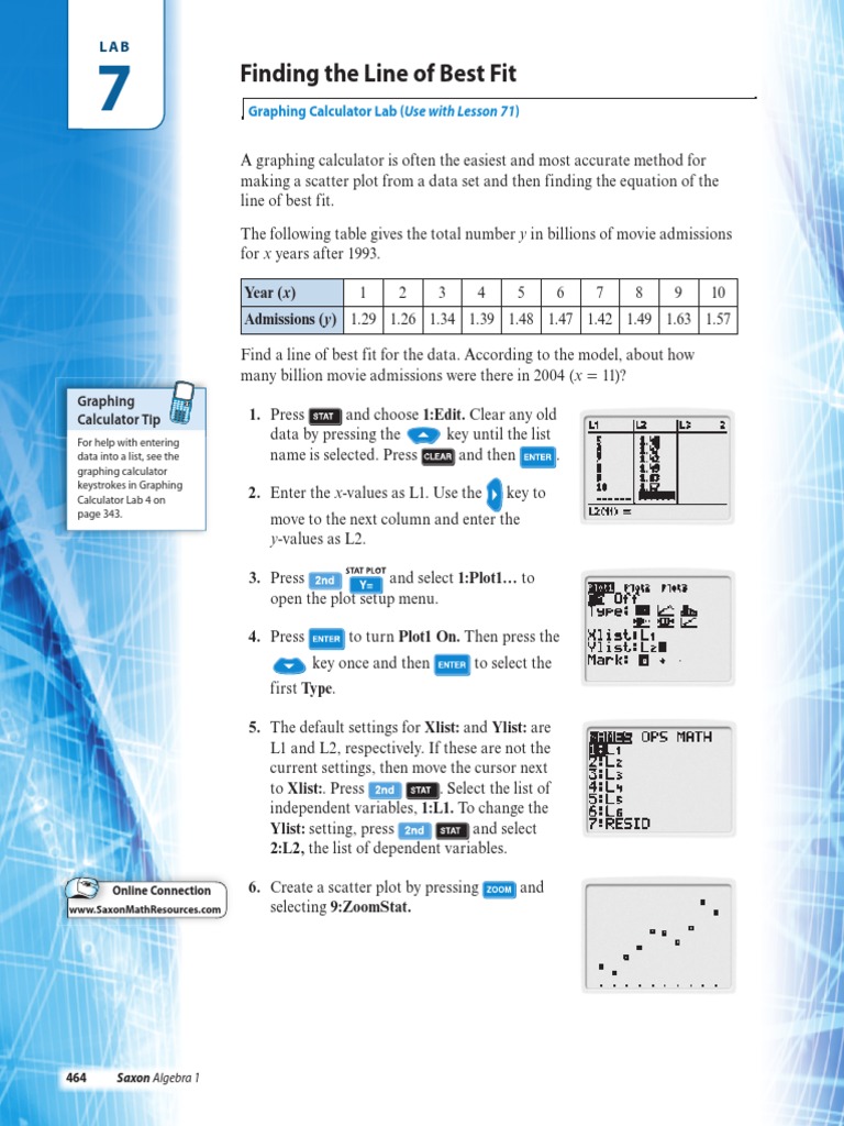 Algebra 1 Section 8 | PDF | Equations | Scatter Plot
