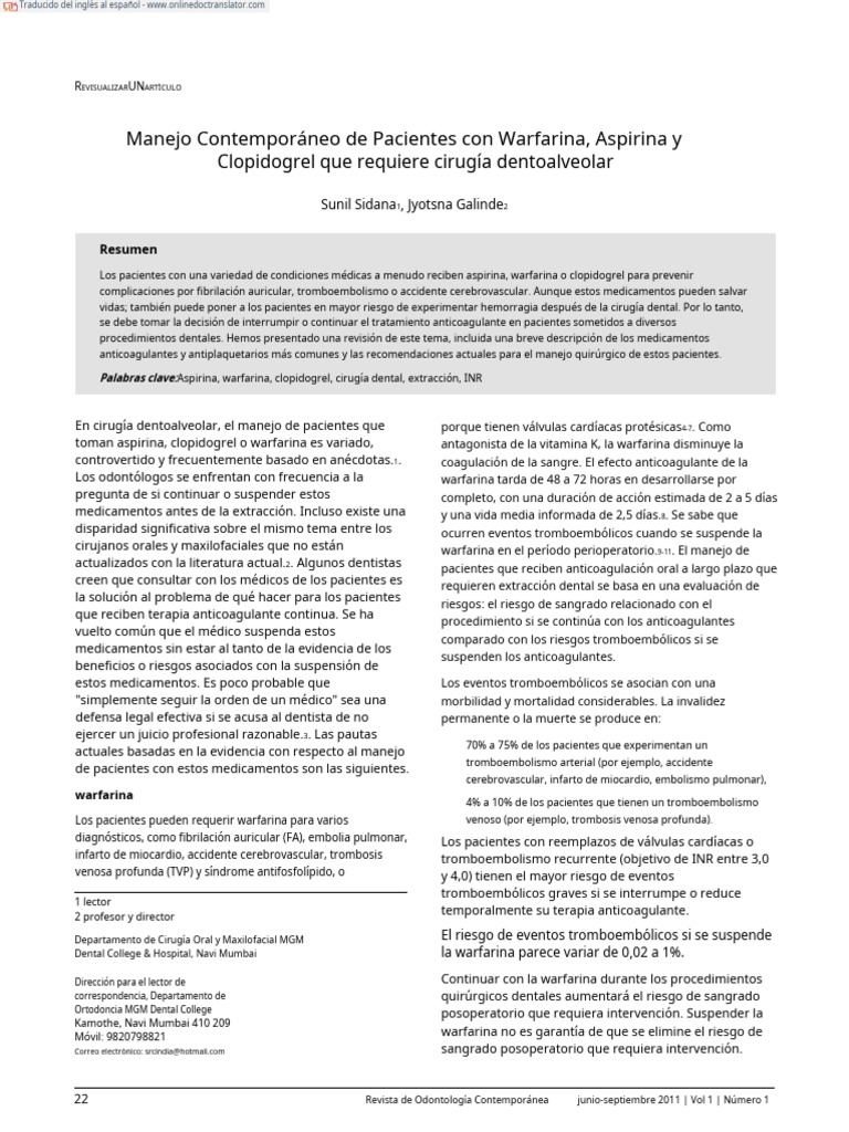 JCD 2011 01 022.en - Es | PDF | Aspirina | Plaqueta