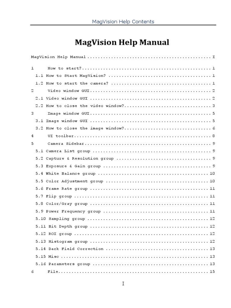 MagVision Manual | PDF | Computer File | Pixel