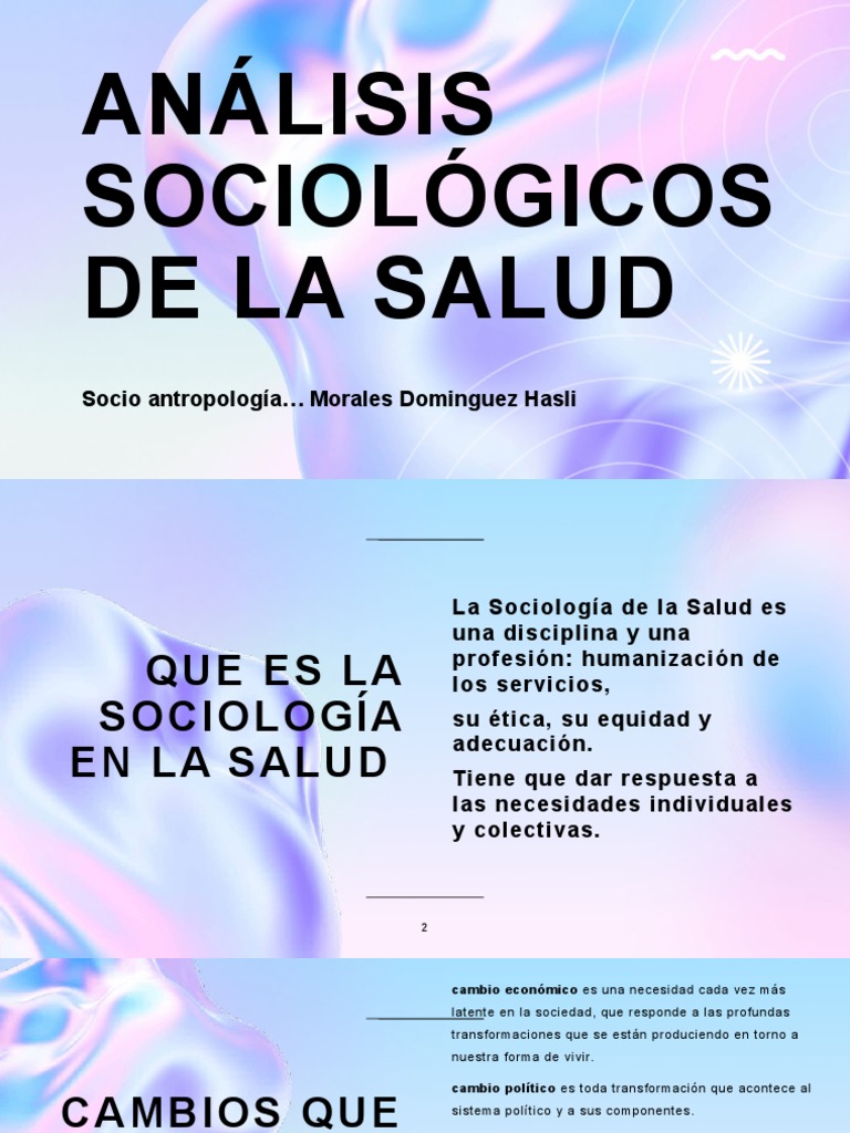 Análisis Sociológicos de La Salud | PDF | Sociología | Sociedad