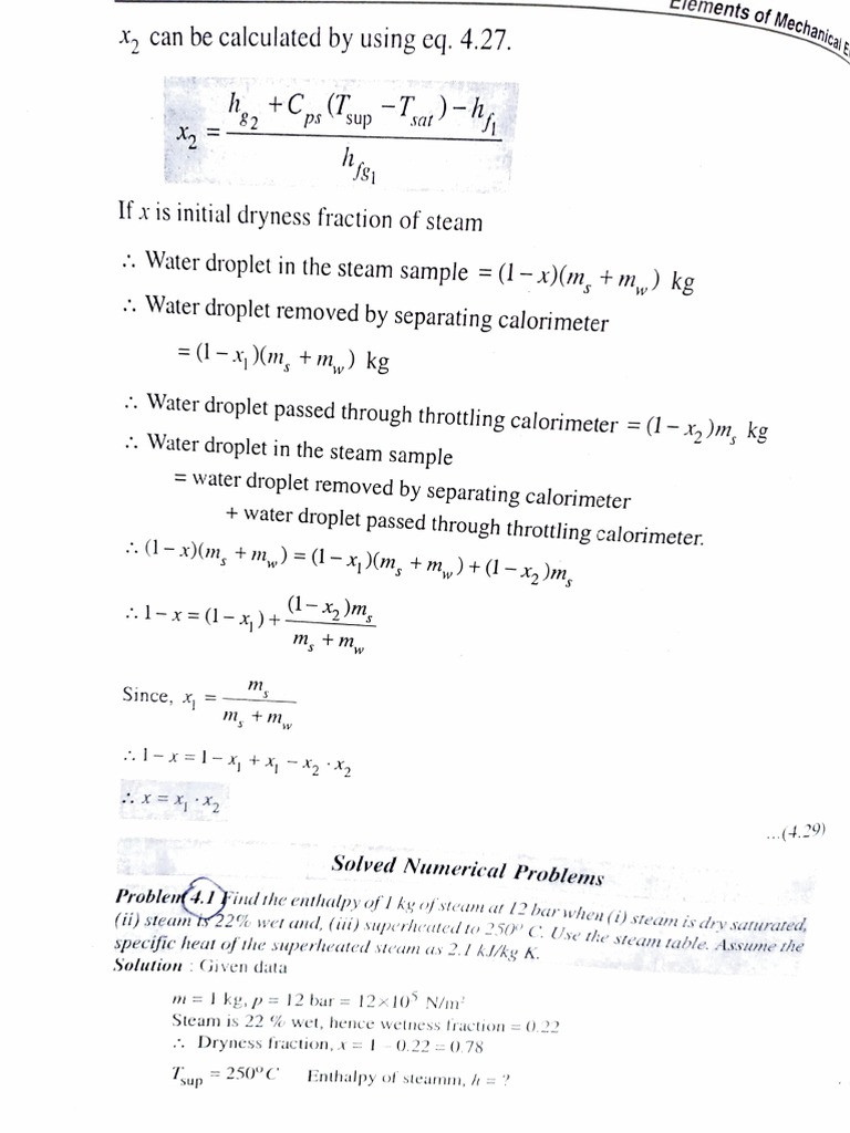 properties of steam tutorials solution | PDF | Steam | Enthalpy
