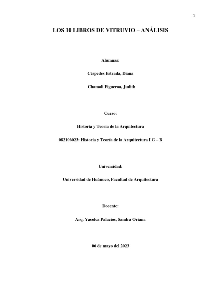 Los 10 Libros de Vitruvio Analisis | PDF | Sonido | Constelación