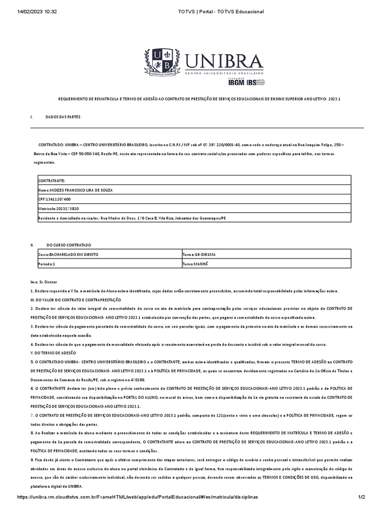 Unibra - Moizes | PDF