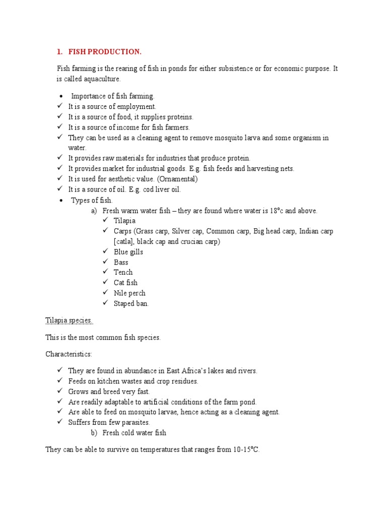 Fish Production | PDF | Soil | Aquaculture