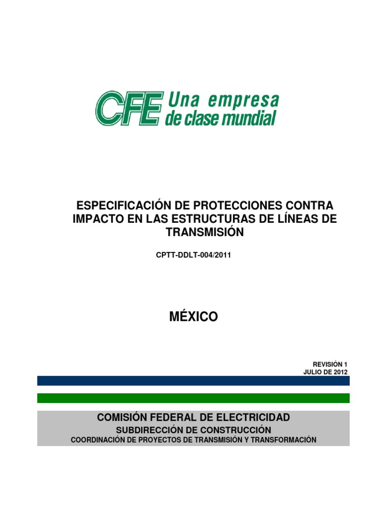 CPTT DDLT 0042011 - Protecciones Contra Impacto | PDF