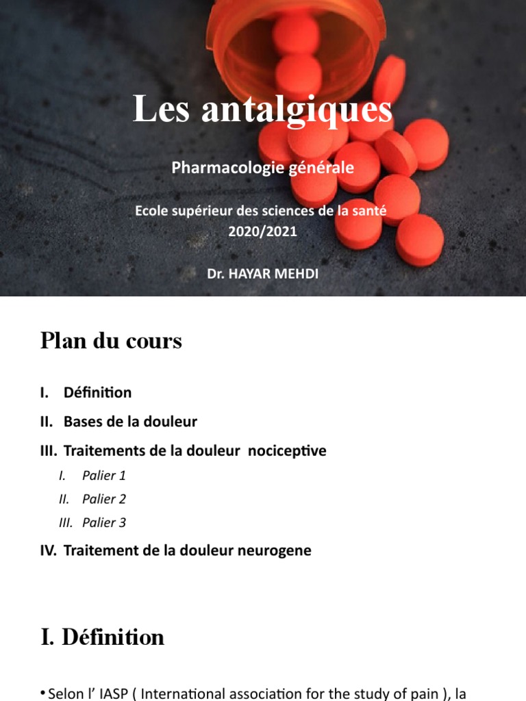 Les Antalgiques | PDF | Douleur | Antalgique