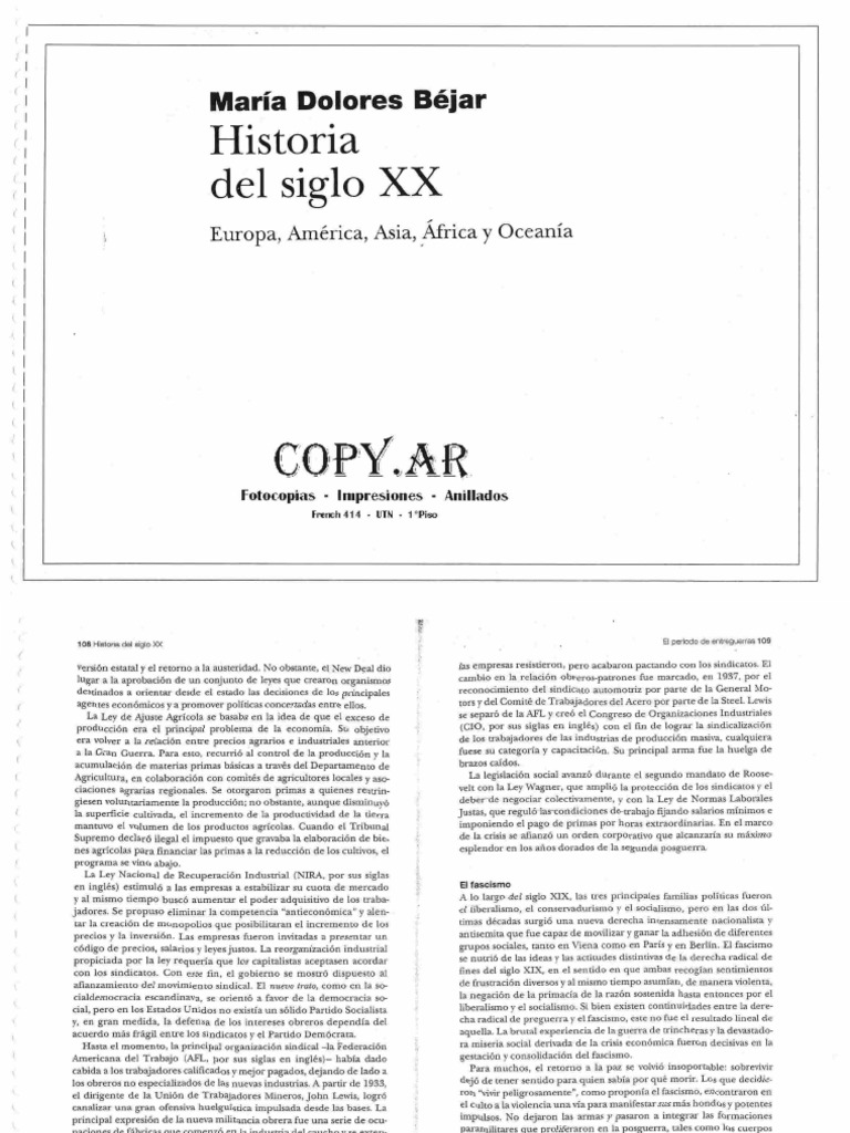 Bejar - Cap. 3 - Apartados El Fascismo Italiano y El Nazismo en ...